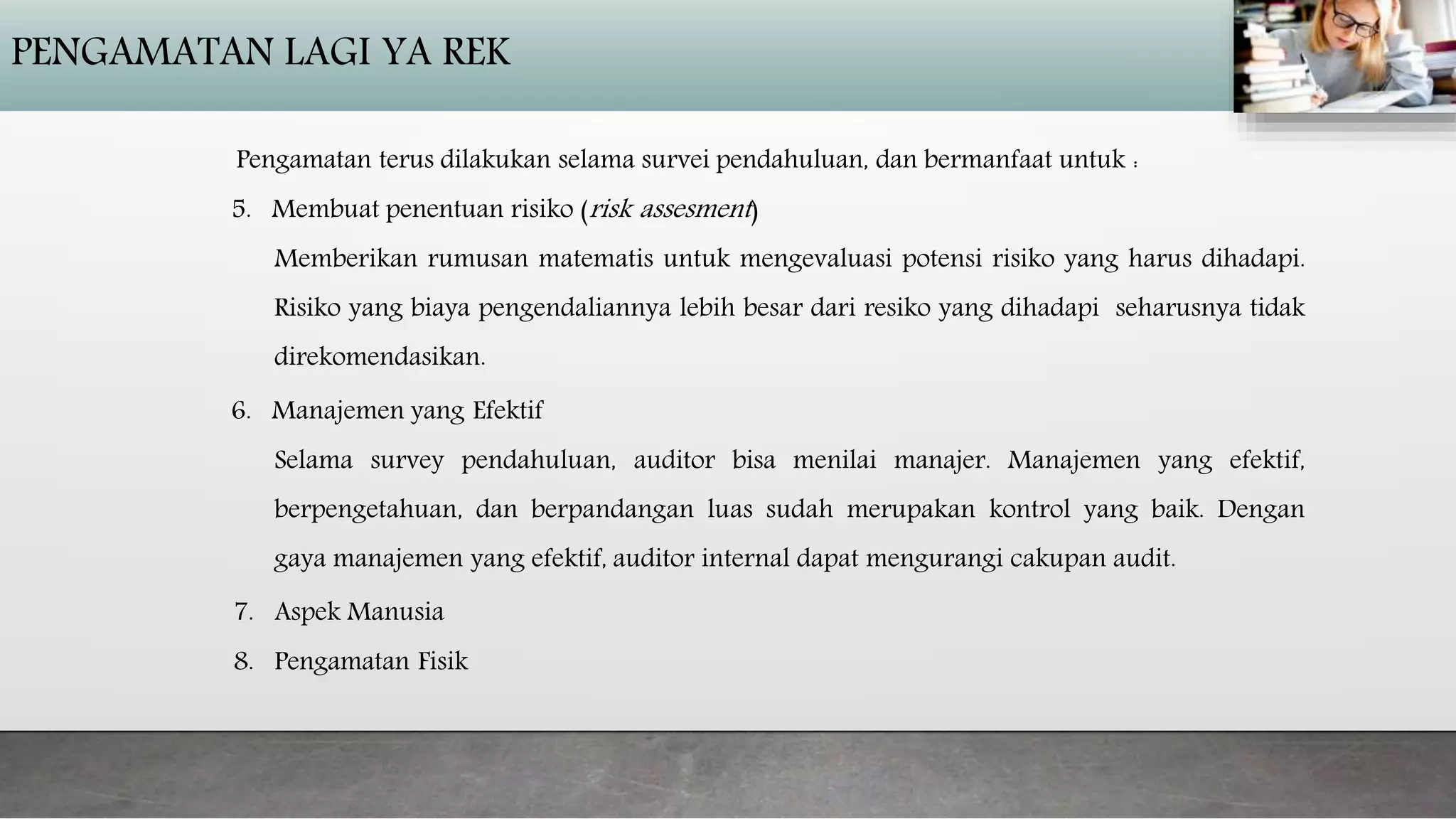 Survei pendahuluan audit internal | PPTX