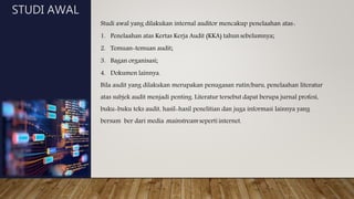 Survei pendahuluan audit internal | PPTX