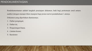 Survei pendahuluan audit internal | PPTX