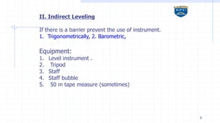 Introduction to Surveying LEVELLING PROCEDURES | PDF