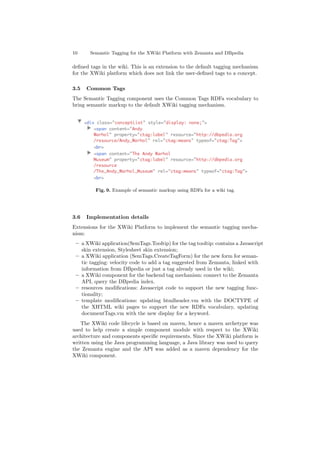 Semantic Tagging for the XWiki Platform with Zemanta and DBpedia | PDF