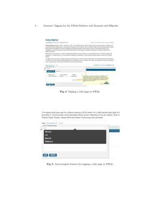 Semantic Tagging for the XWiki Platform with Zemanta and DBpedia | PDF