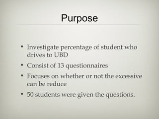Transportation Survey | PPT