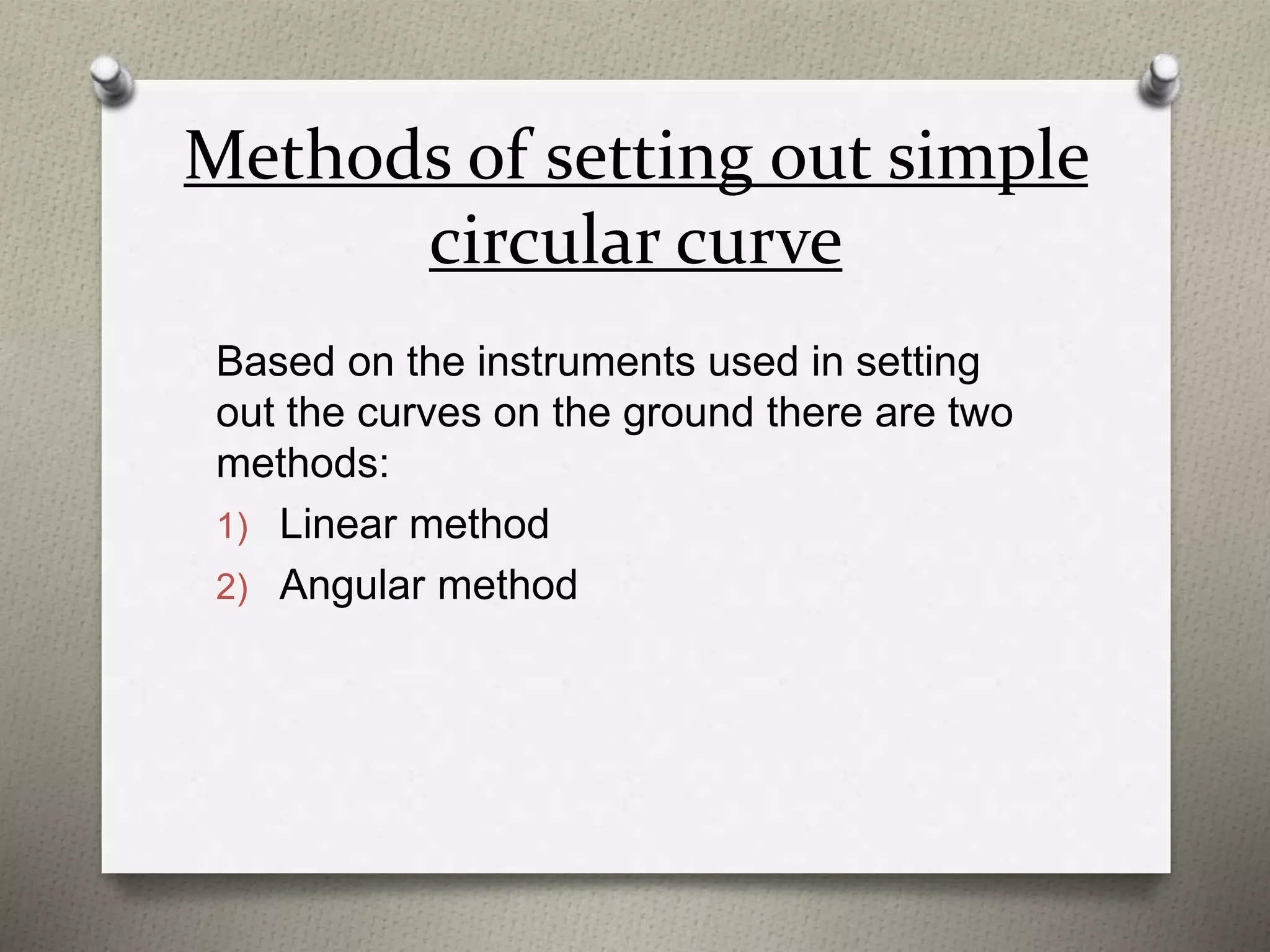 Setting out of curve (Survey) | PPTX
