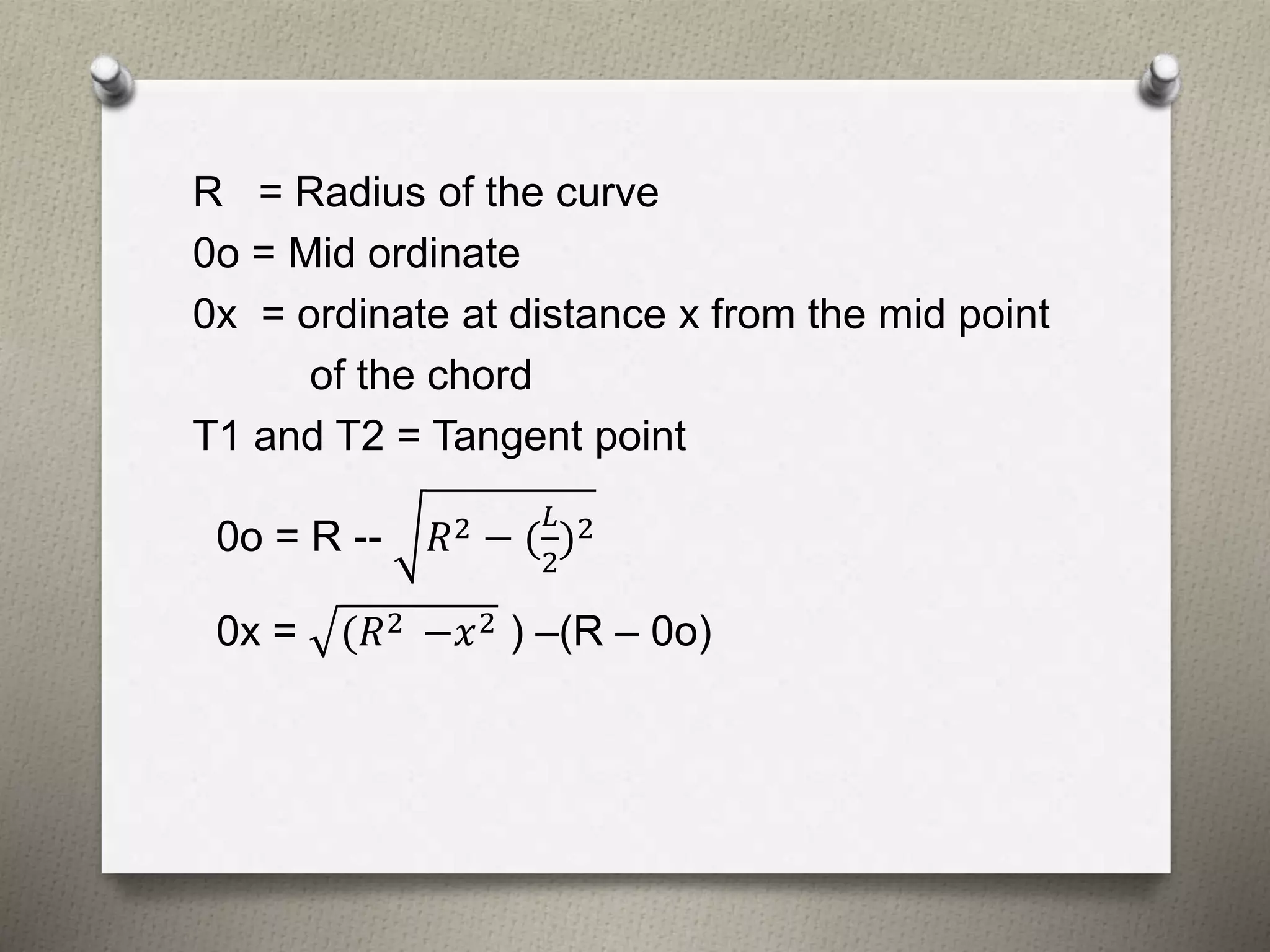 Setting out of curve (Survey) | PPTX