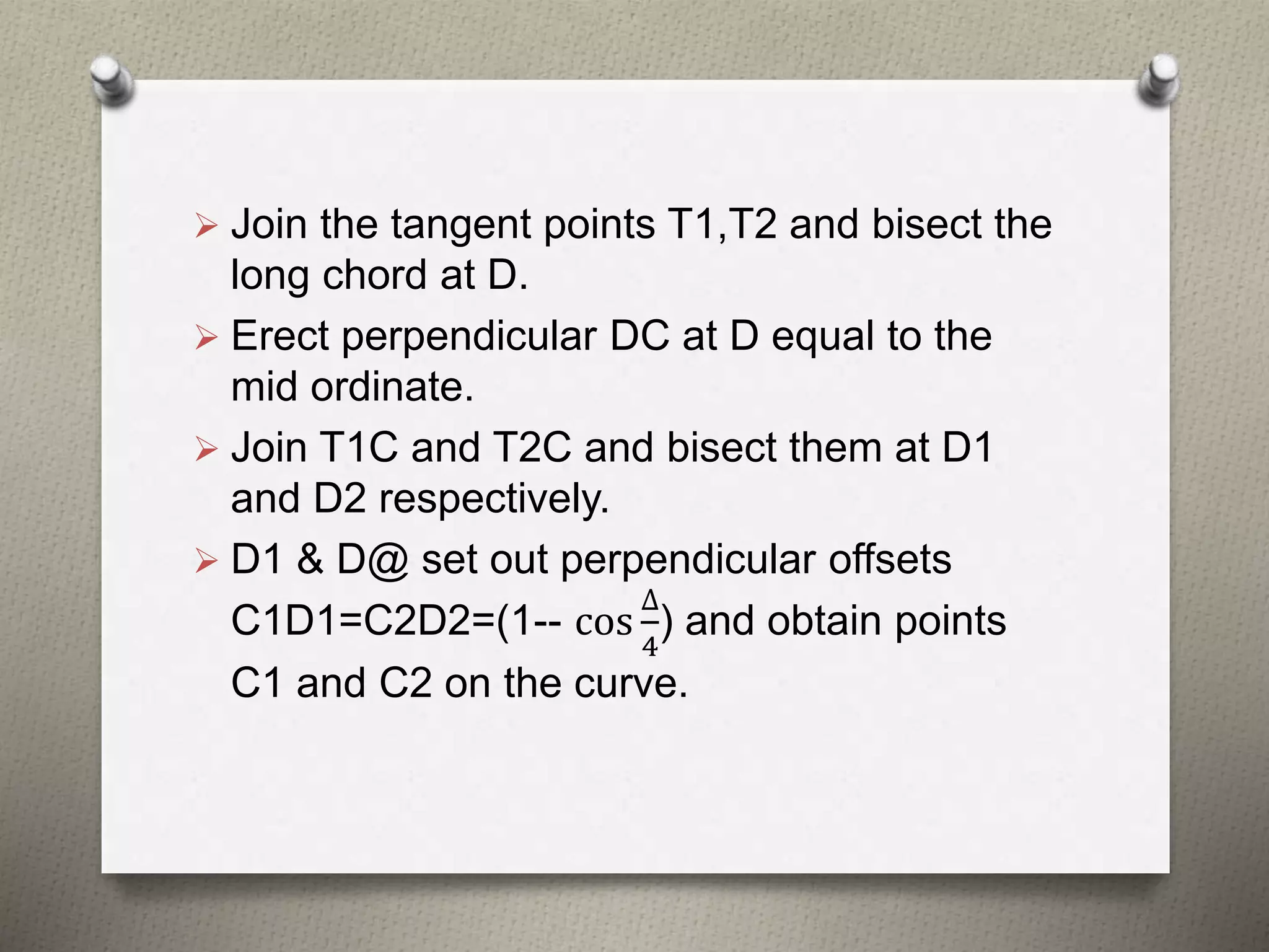 Setting out of curve (Survey) | PPTX