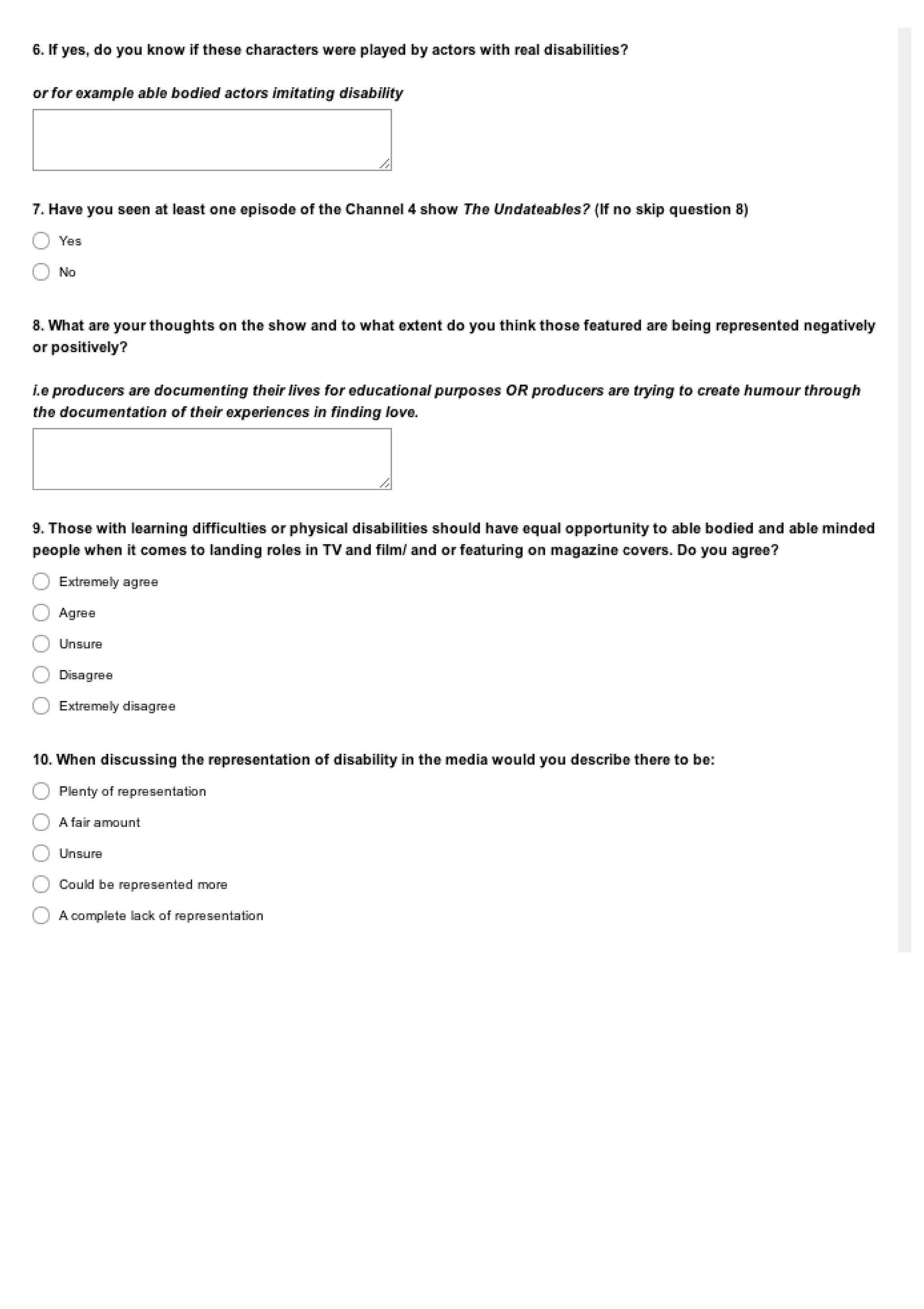 Coursework Development Questionnaire | DOCX