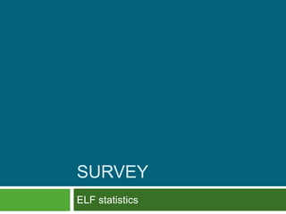 Survey- ELF statistics | PPTX