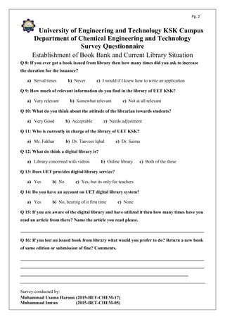 Survey on book bank and library | PDF