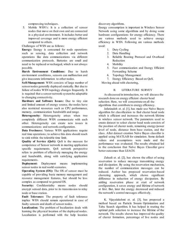 Efficient Cluster Head Selection In Wireless Sensor Networks Docx