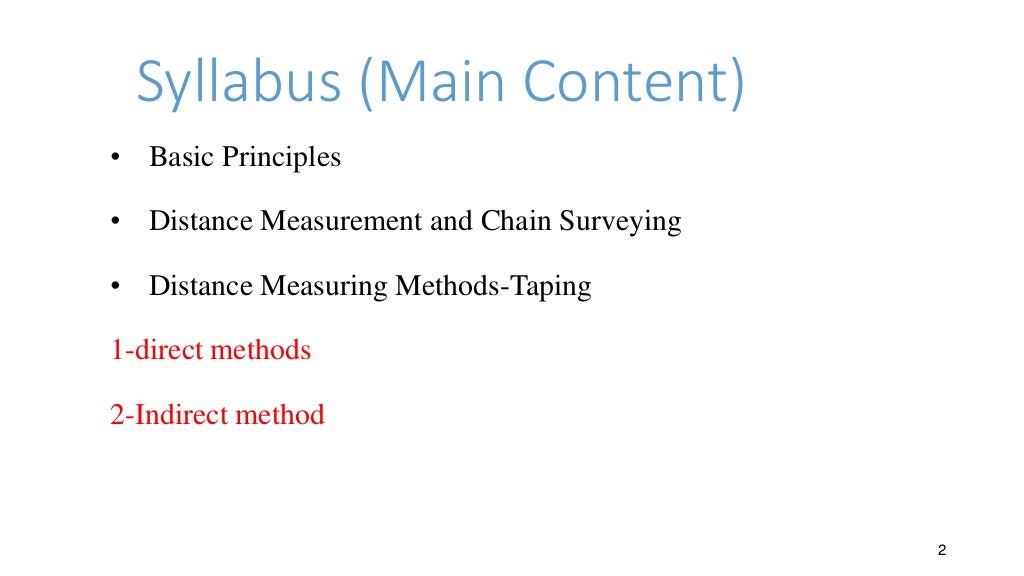 Basic Principles, Distance Measurement and Chain Surveying, Distance ...