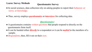 Quantitative and Qualitative data Collection Method | PPT