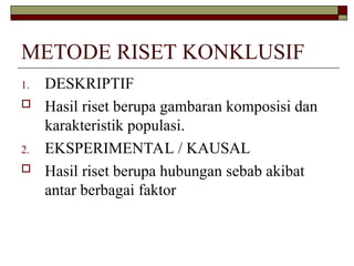 Riset Survey Metodologi Penelitian .ppt