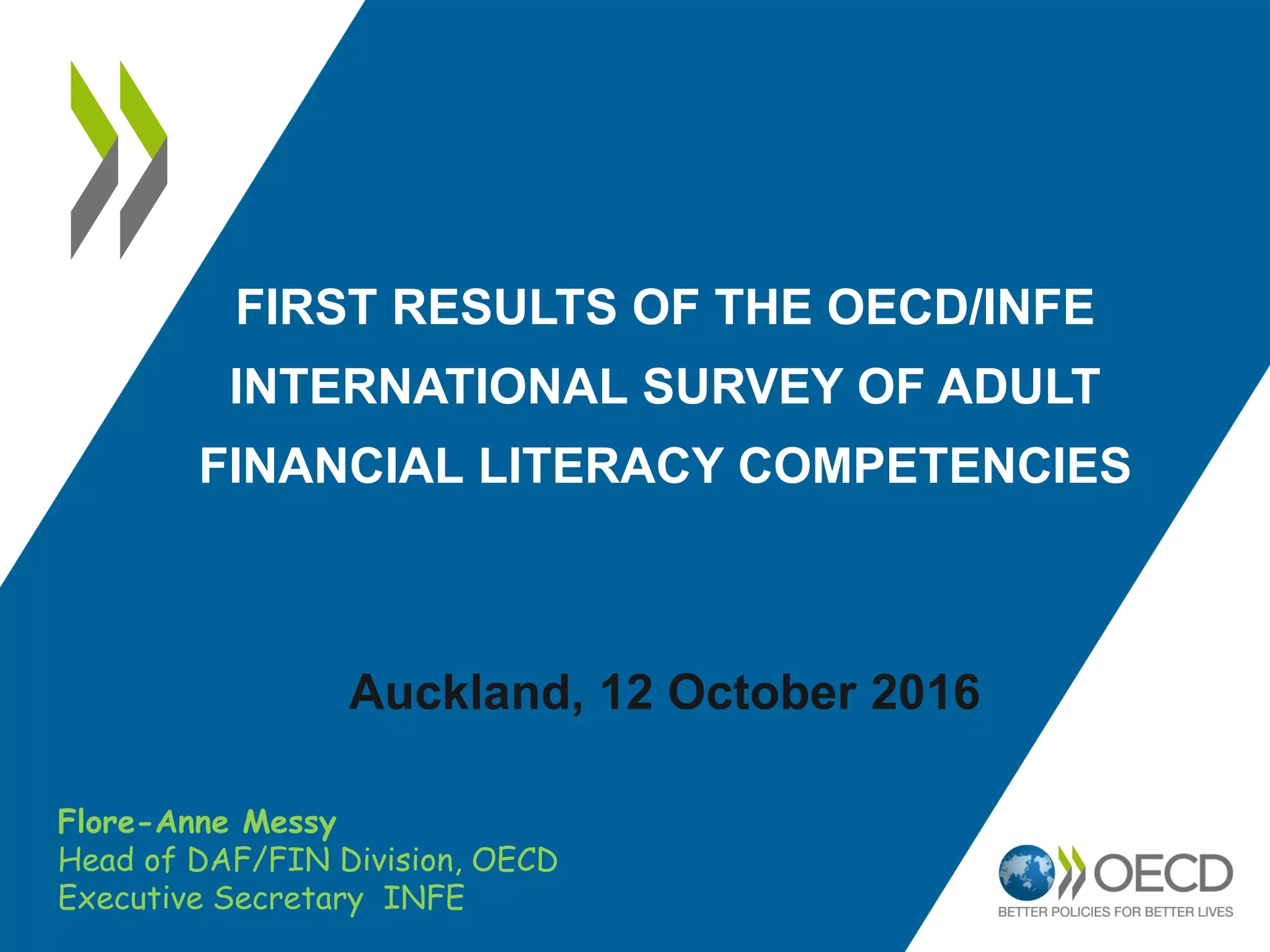OECD INFE International Survey of Adult Financial Literacy Competencies ...