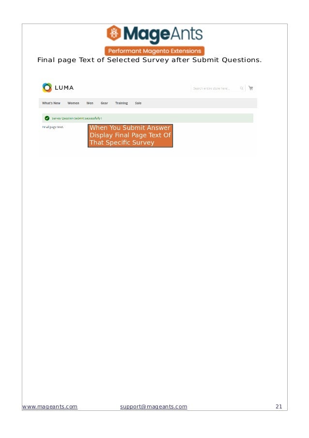 Magento 2 Survey Extension | PDF