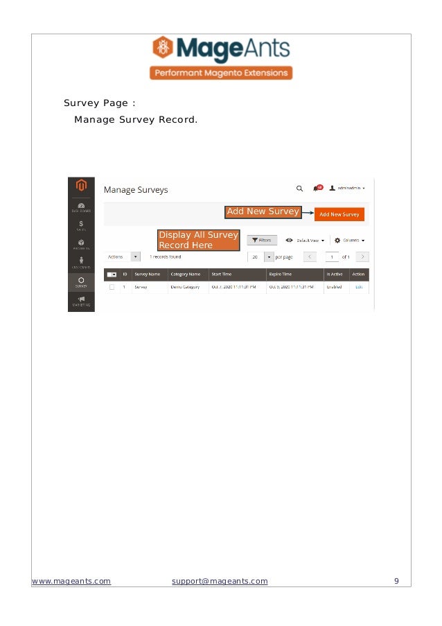 Magento 2 Survey Extension | PDF
