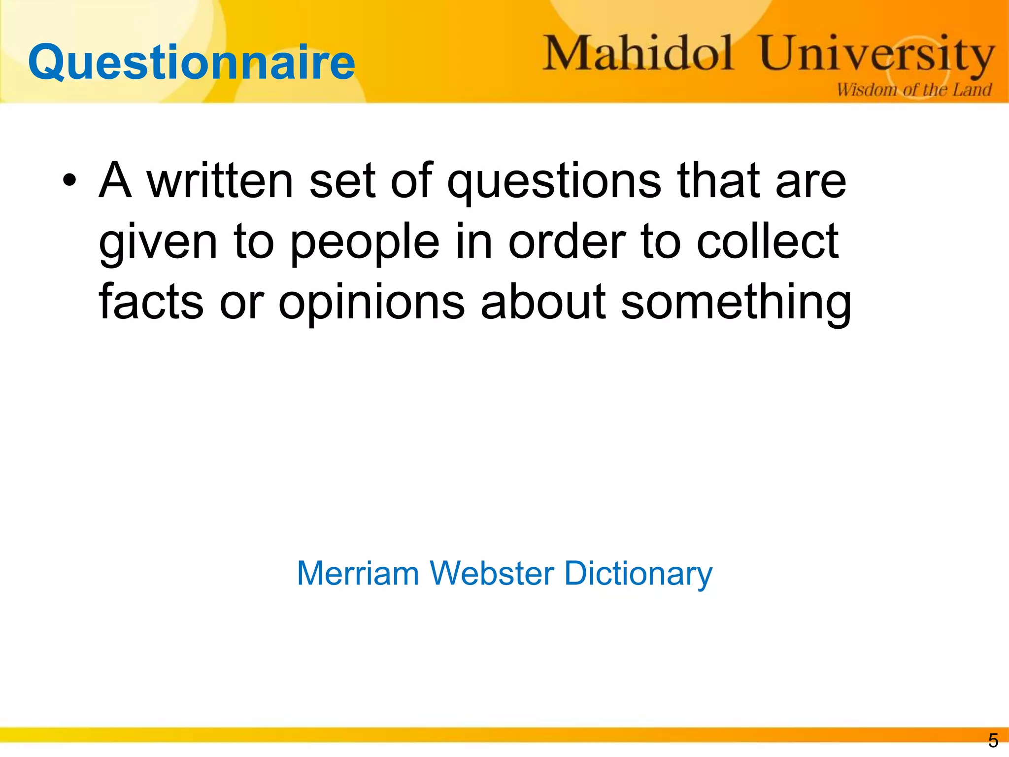 Survey Methods | PPT