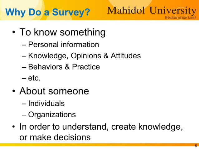 Survey Methods | PPT
