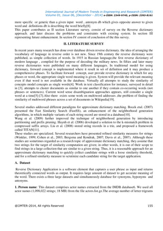 Survey On Building A Database Driven Reverse Dictionary | PDF