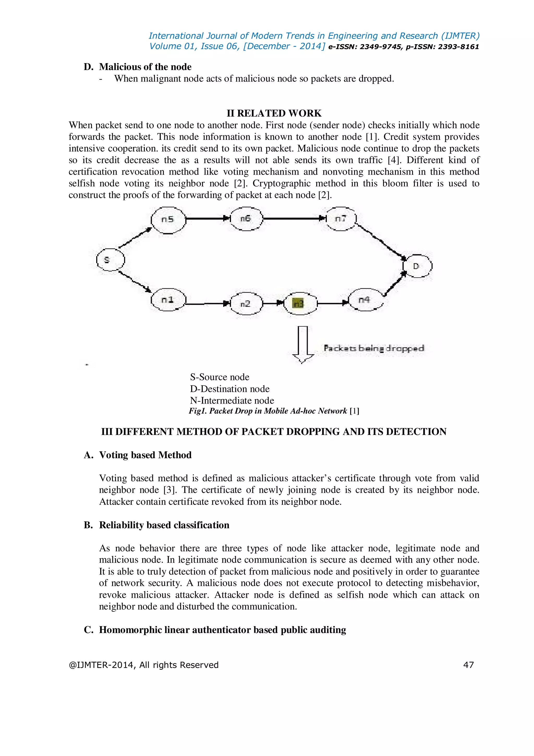Survey on Different Packet Drop Detection Techniques in Mobile AdHoc Network | PDF | Computer ...