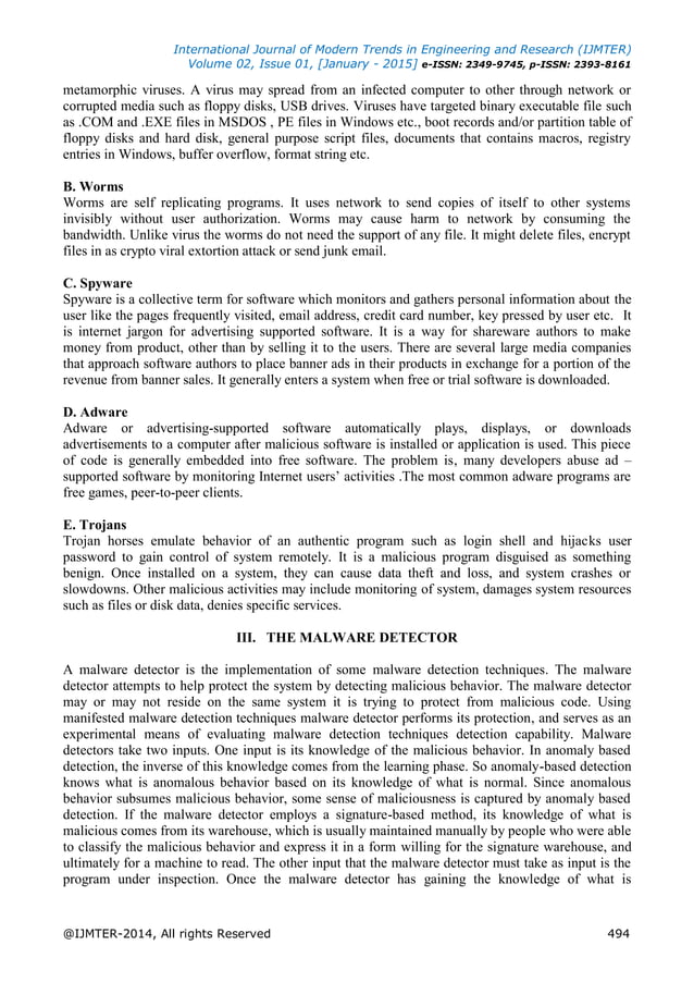 Survey On Malware Detection Techniques Pdf