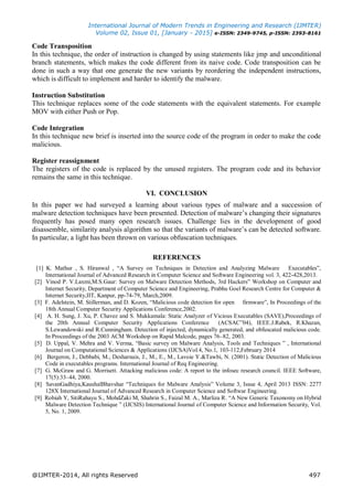 Survey on Malware Detection Techniques | PDF