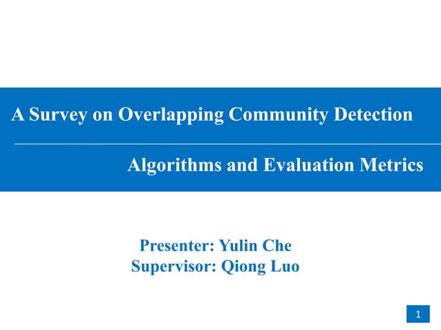Overlapping community detection survey | PDF | Social Networking | Internet