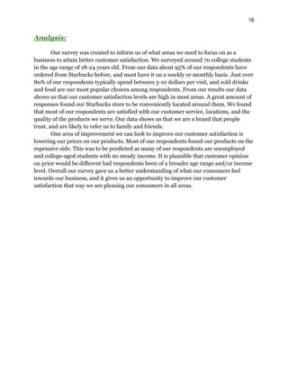Survey analysis for starbucks drinkers | PDF