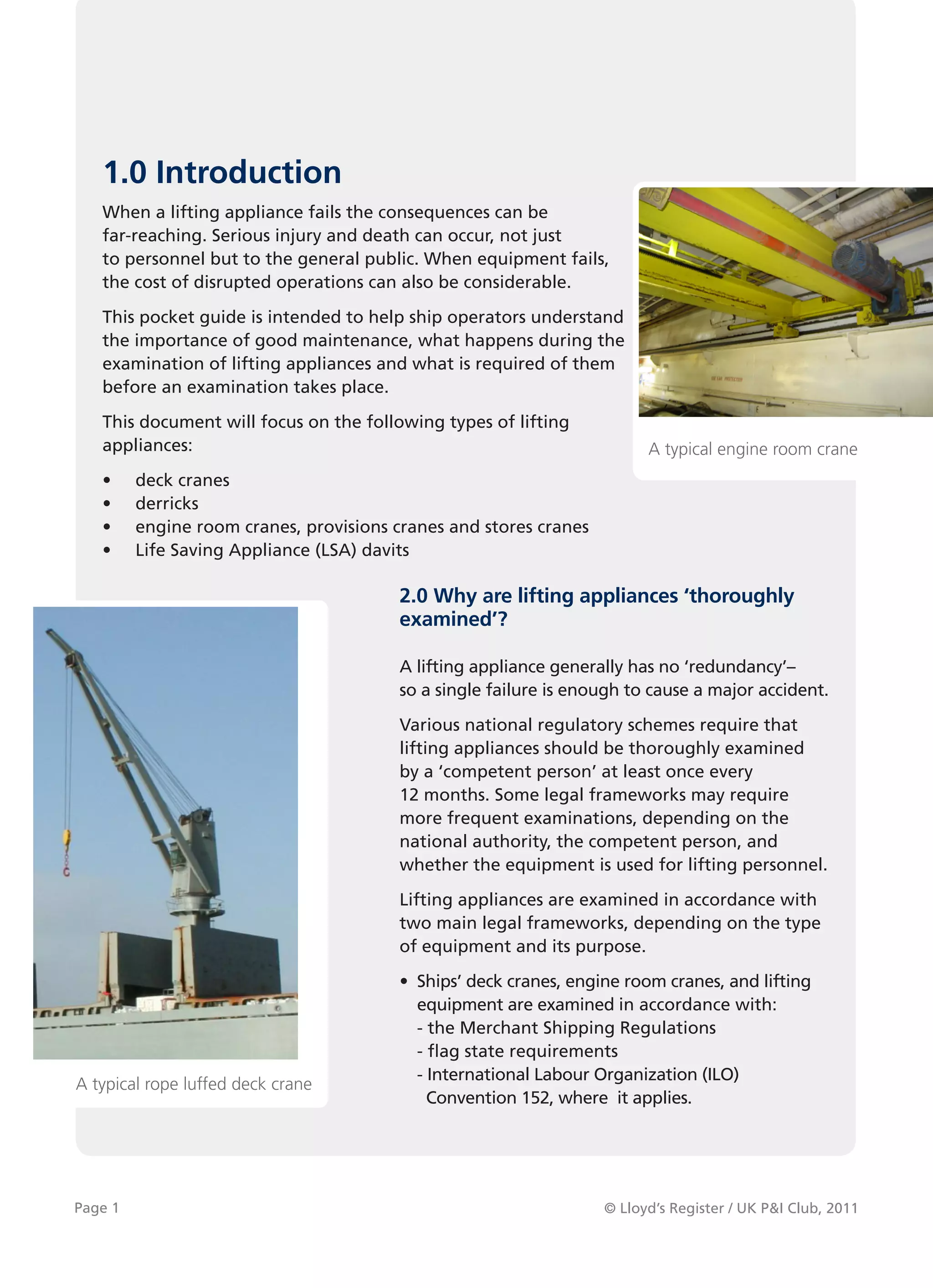 Survey and examination of ships' lifting appliances | PDF