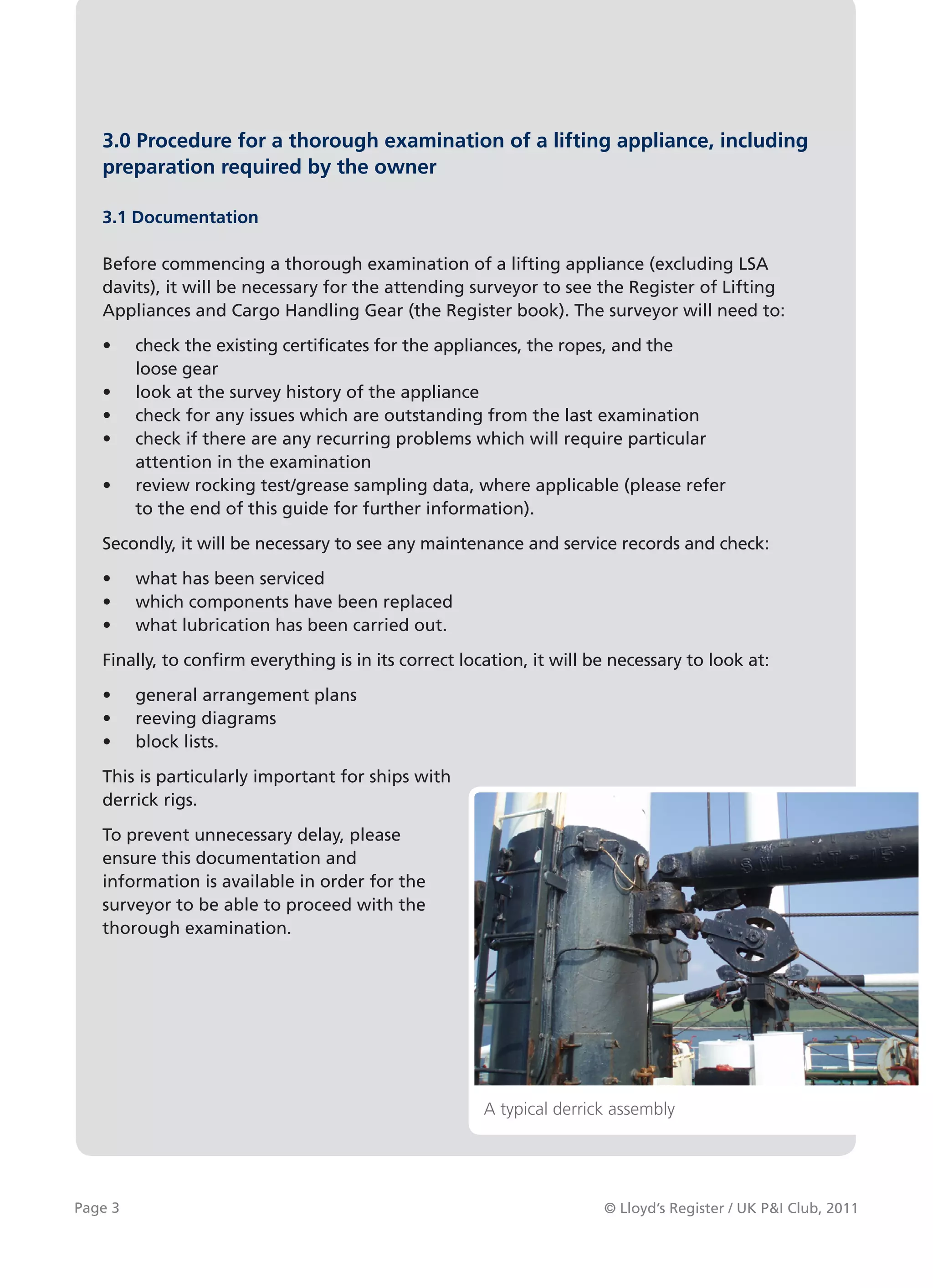 Survey and examination of ships' lifting appliances | PDF