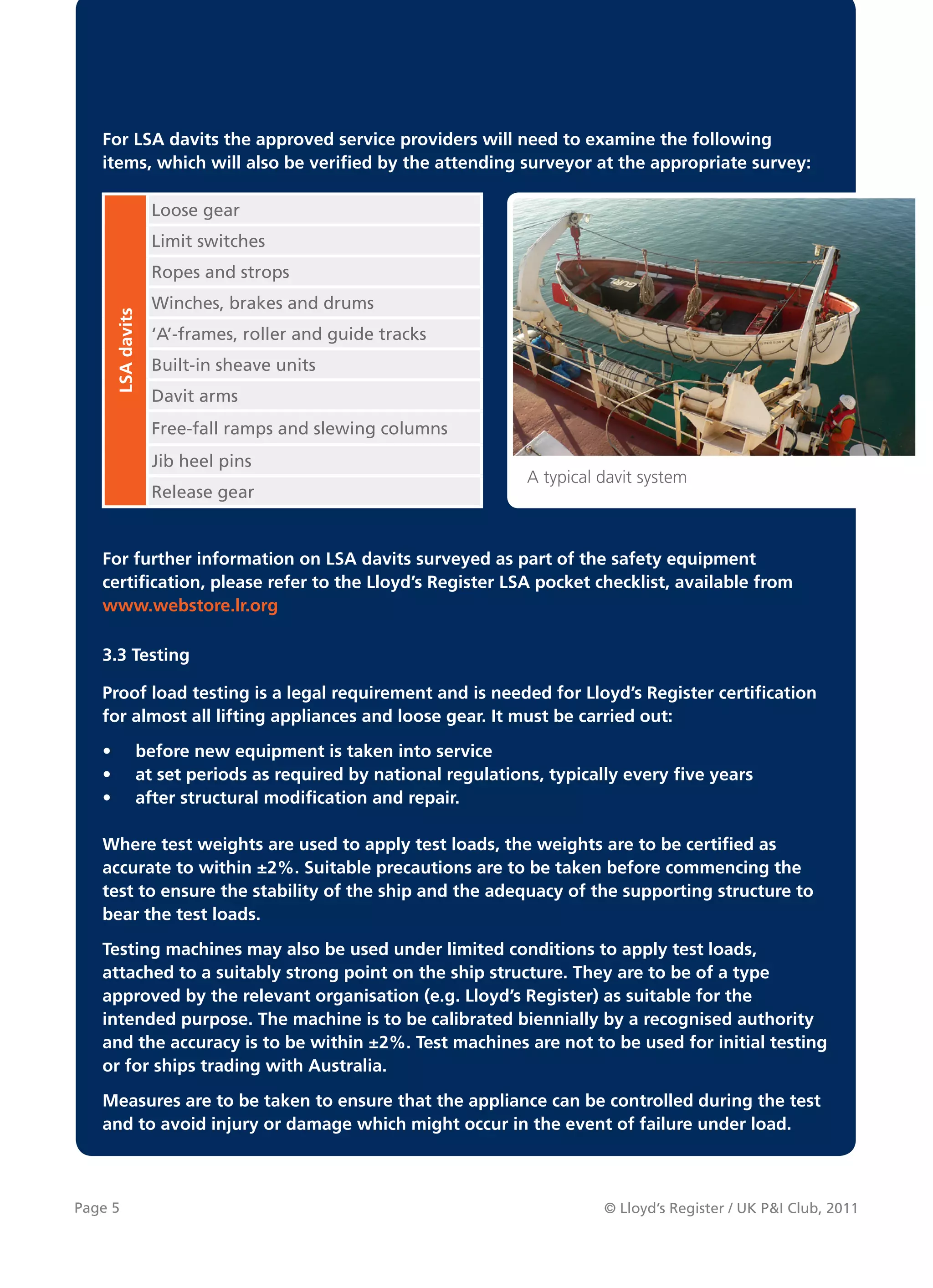 Survey and examination of ships' lifting appliances | PDF