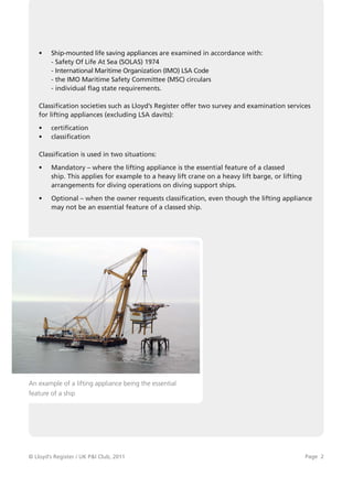 Survey and examination of ships' lifting appliances | PDF
