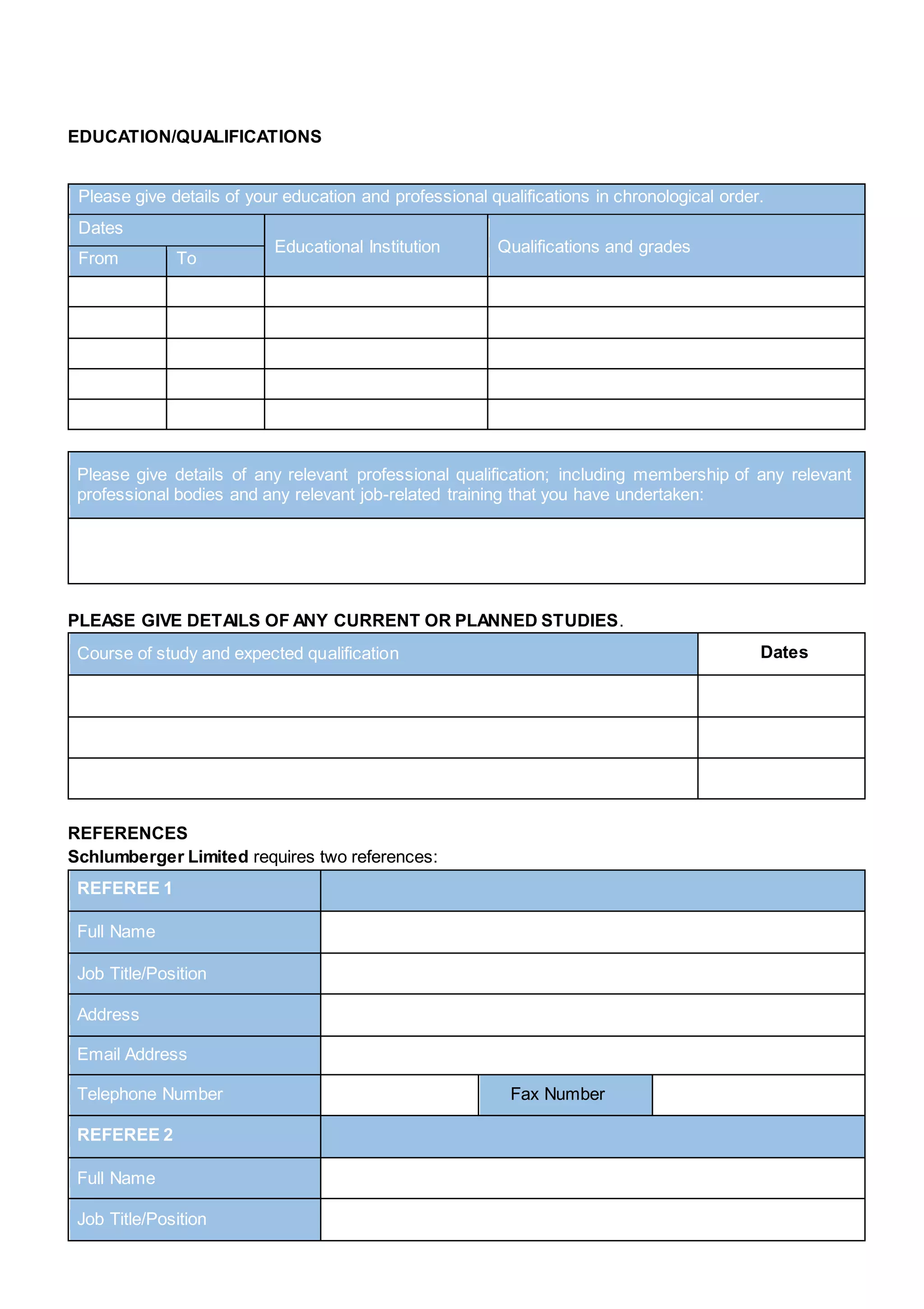 Survey application form | PDF