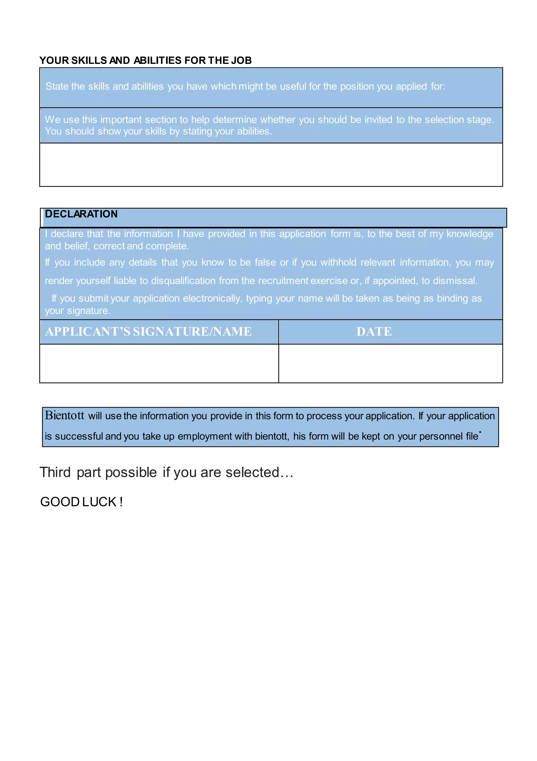 Survey application form | DOCX | Resume Writing and Advice | Job Search