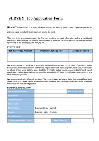 Survey application form | PDF