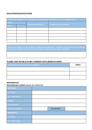 Survey application form | PDF