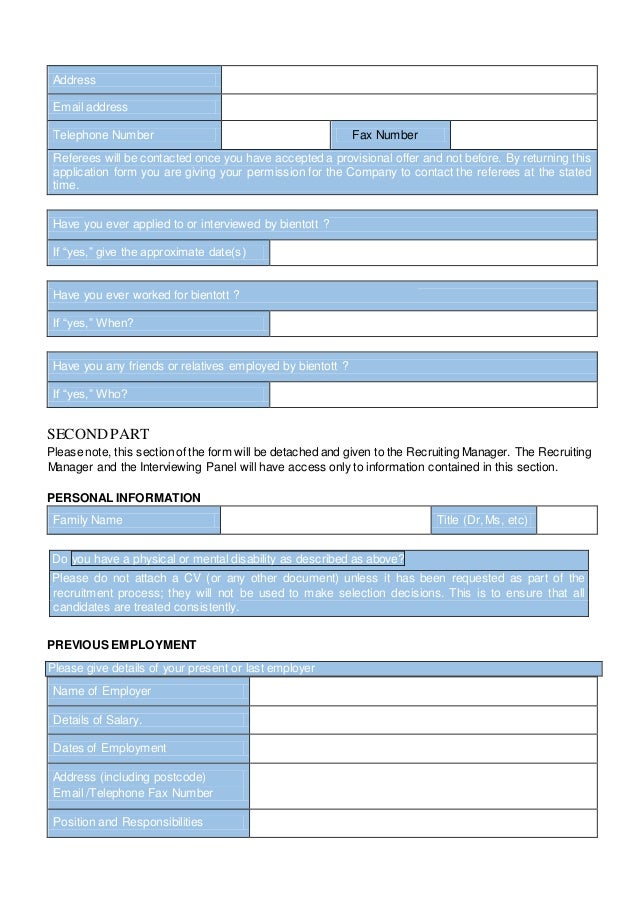 Survey application form