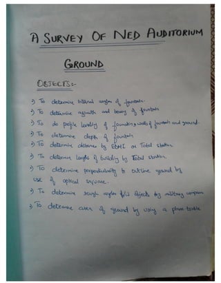 Survey of NED Auditorium Ground | PDF