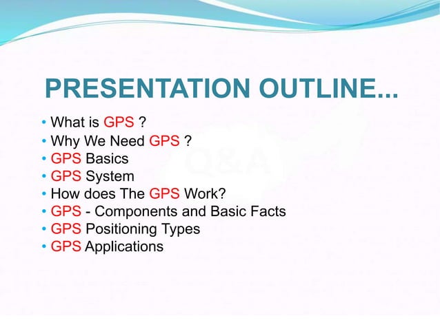 GPS Survery Presentation/ Slides | PPT