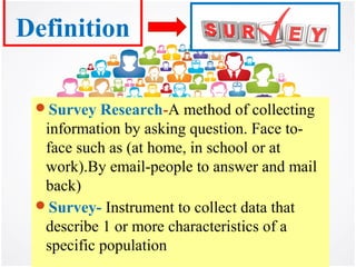 Survey, correlational & ccr research (SHEHA GROUP) | PPT