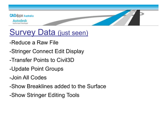 Autocad Civil3d for Surveyors (Stringer) | PPTX | 3-D Graphics ...