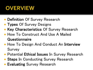 Survey design | PPTX