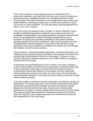 Survey design guide | PDF | Undergraduate Education | College Education