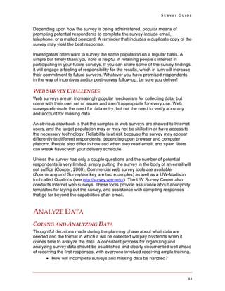 Survey design guide | PDF | Undergraduate Education | College Education