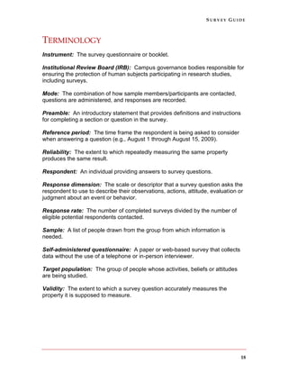 Survey design guide | PDF | Undergraduate Education | College Education