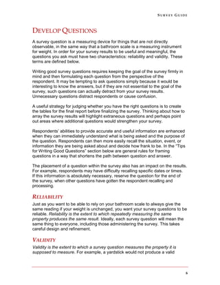 Survey design guide | PDF