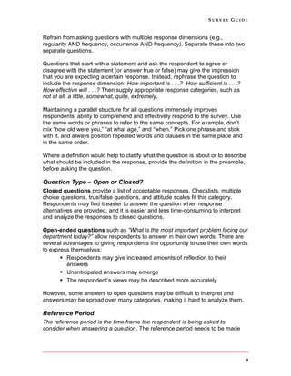 Survey design guide | PDF | Undergraduate Education | College Education