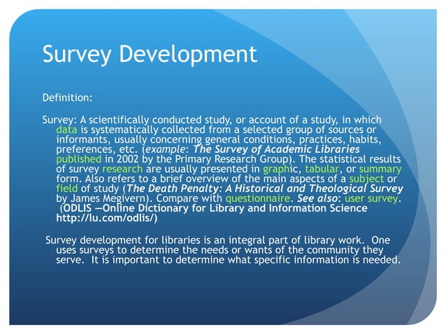 Survey development | PPT