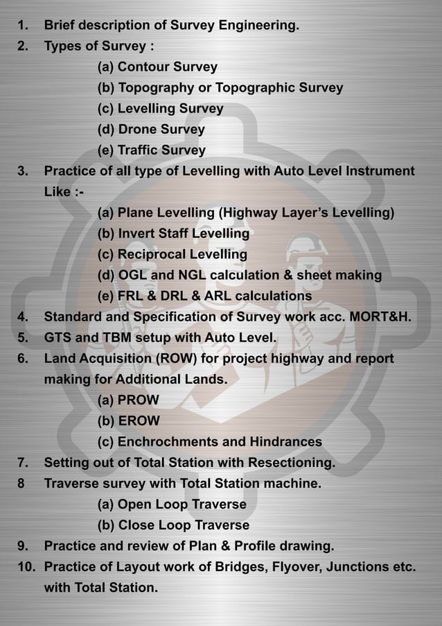 Land Surveying syllabus | PDF