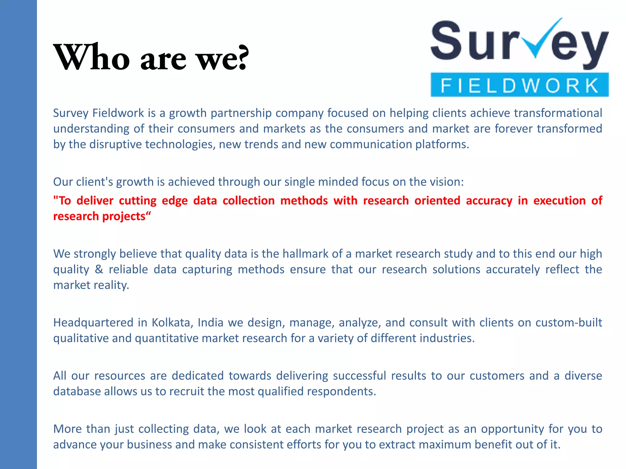 Survey fieldwork profile presentation | PDF